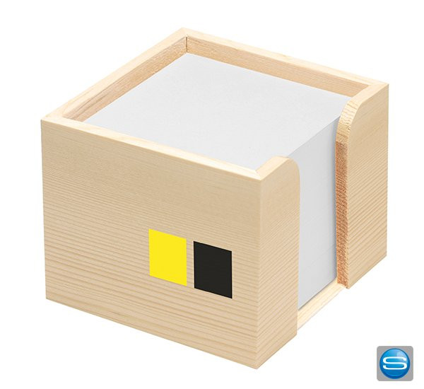 Zettelbox aus Holz bedrucken